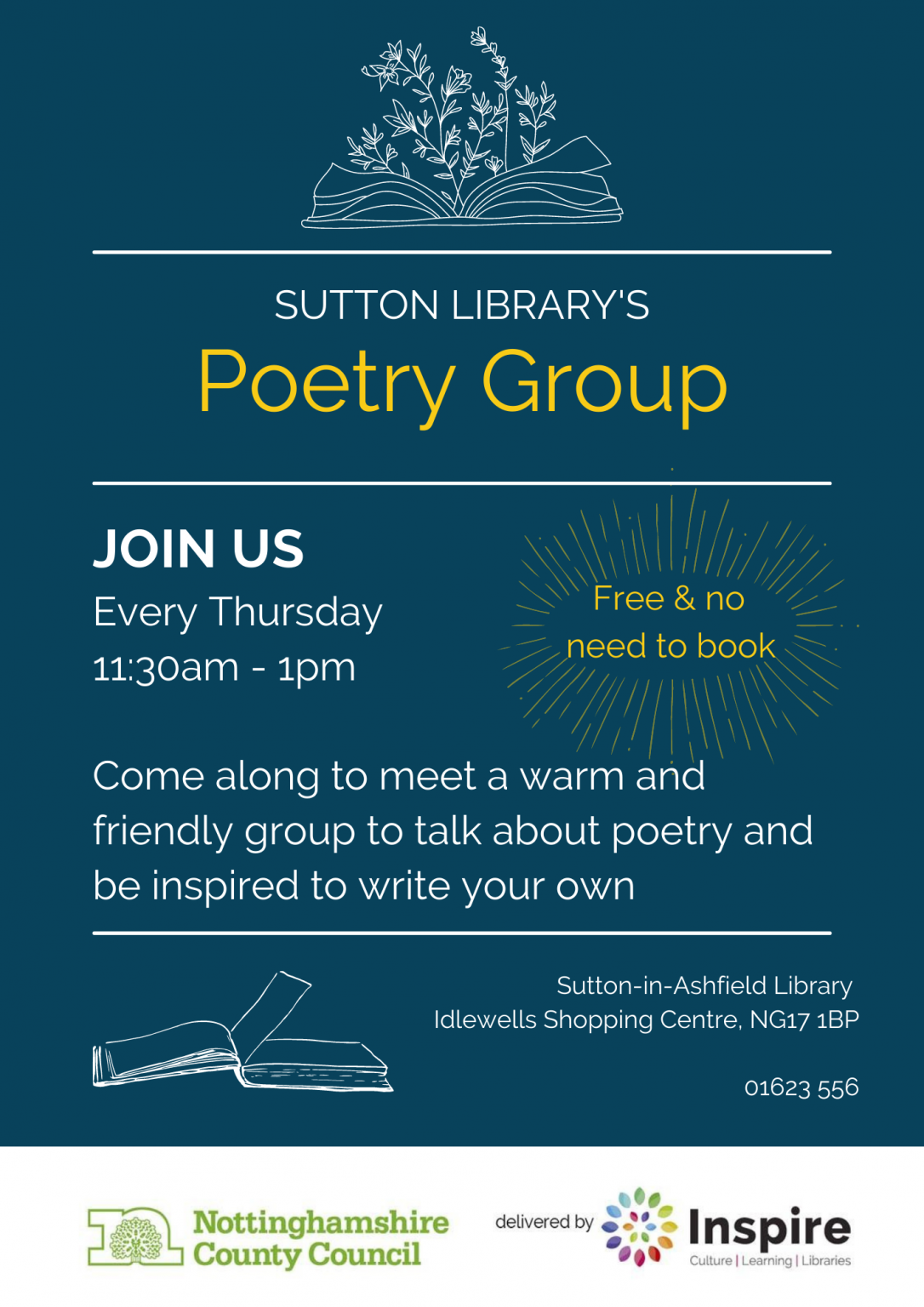 Poetry Group at Sutton Library - Idlewells Shopping