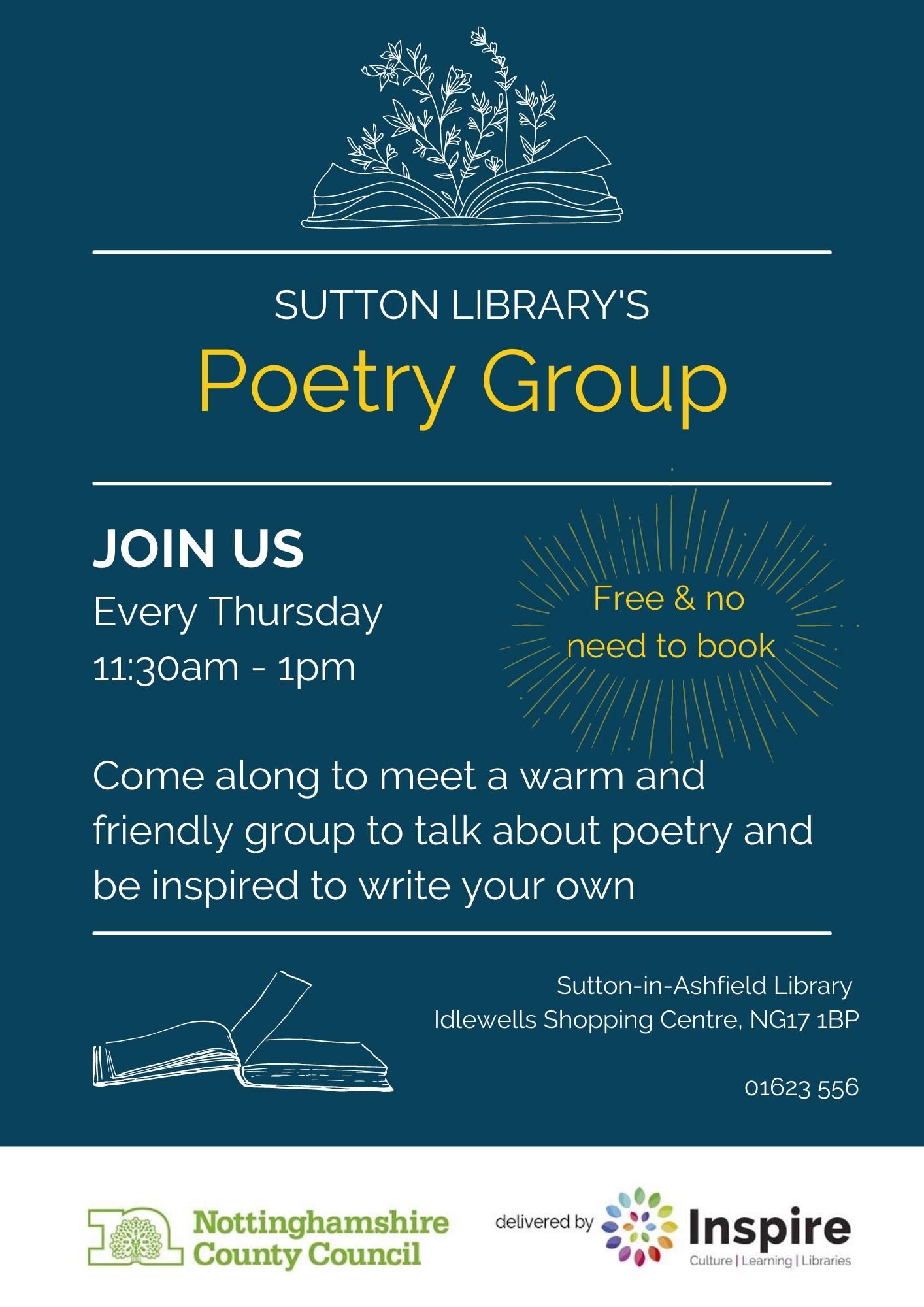 Poetry Group at Sutton Library - Idlewells Shopping
