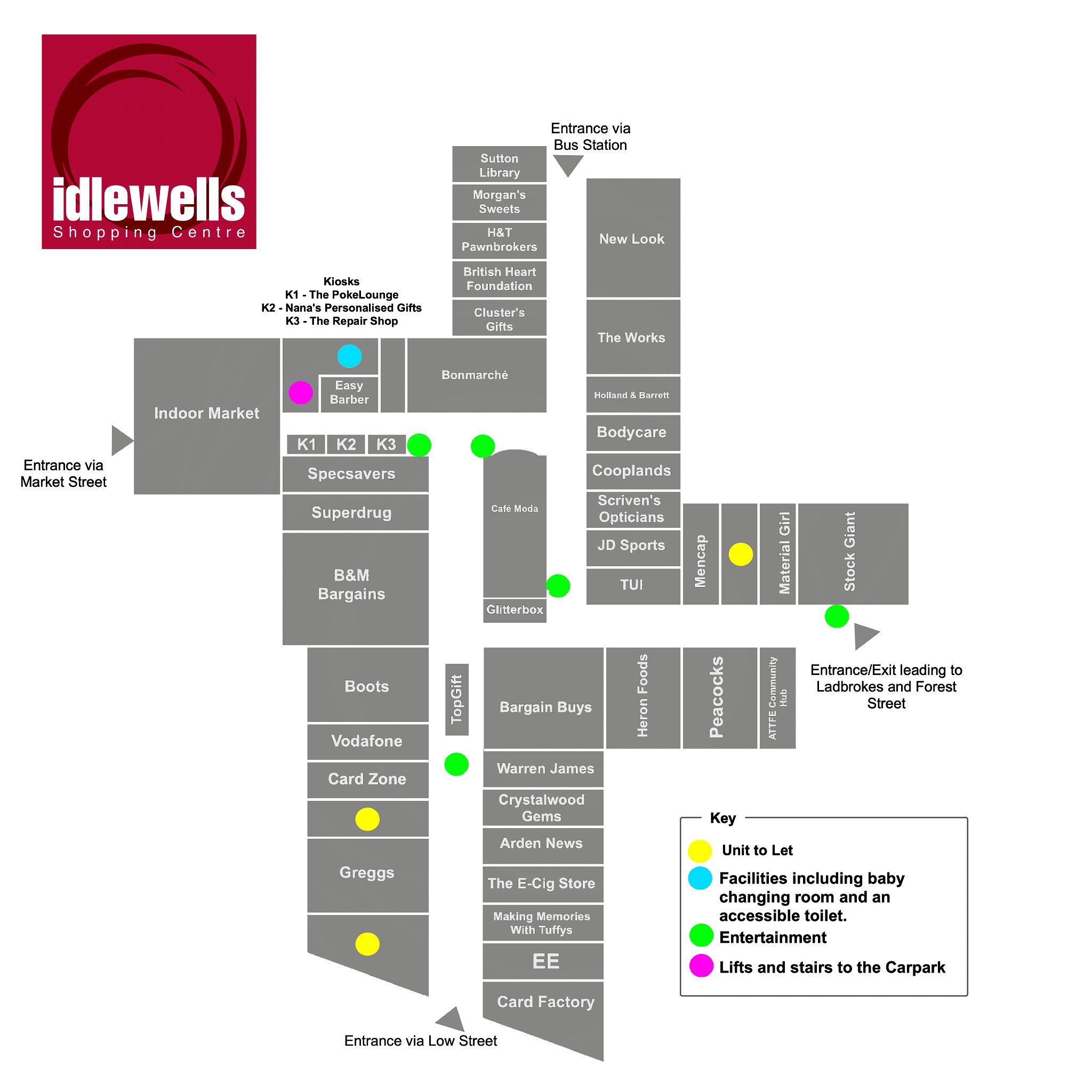 Idlewells Map - Idlewells Shopping
